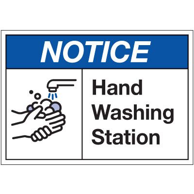 Hand Washing Station Label | Emedco