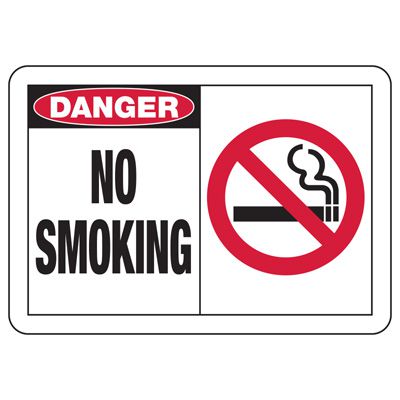 Safety Alert Signs - Danger No Smoking | Emedco