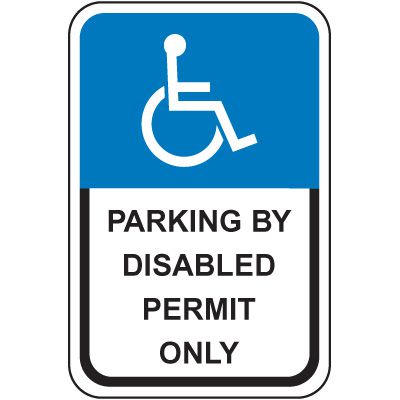 Florida Handicap Parking Signs - Permit Only | Emedco