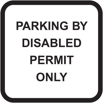 Disabled Permit Only Parking Sign | Emedco