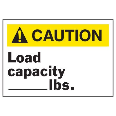 Caution Load Capacity Equipment Decal | Seton