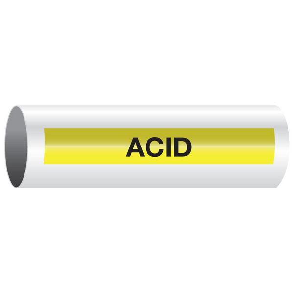 Self-Adhesive Pipe Markers - Acid | Seton