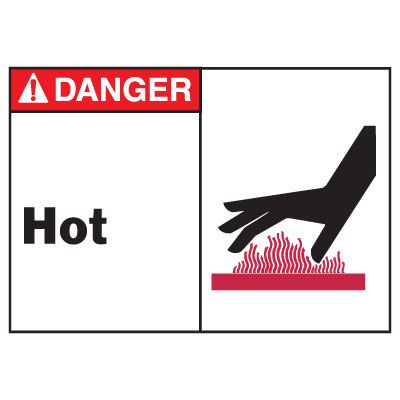Danger Hot Equipment Decal | Seton