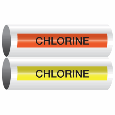 Self-Adhesive Pipe Markers - Chlorine | Seton