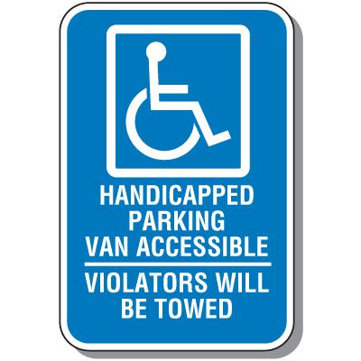 Handicap Parking Signs - Van Accessible | Emedco