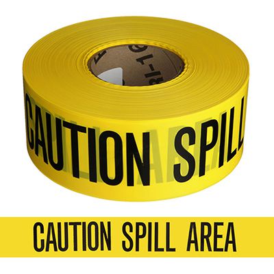 Caution Spill Area Barricade Tape | Barricade Tapes.com | Emedco
