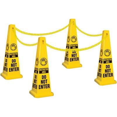 Restricted Area Do Not Enter Safety Cone Kit | Emedco