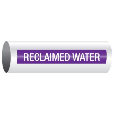 Self-Adhesive Pipe Markers - Reclaimed Water | Seton