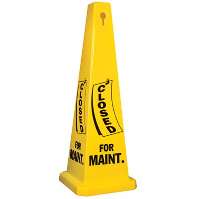 Closed For Maintenance Safety Cone | Emedco