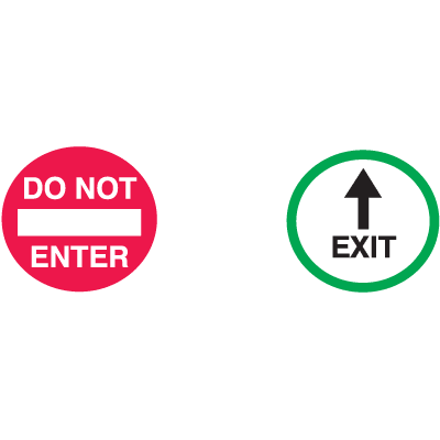 Do Not Enter / Exit (With Arrow) Safety Door And Window Decals | Seton