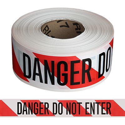 Striped Do Not Enter Barricade Tape | Emedco