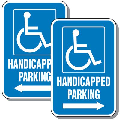 Handicap Parking Directional Sign | Emedco