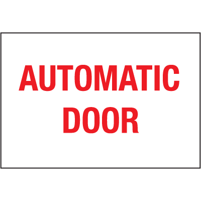 Automatic Door Safety Door And Window Decal | Seton