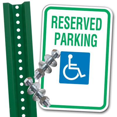 Handicap Reserved Sign Parking Kit | Emedco