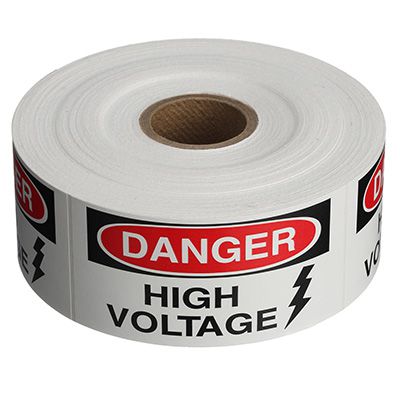 Safety Labels On A Roll - Danger High Voltage|Seton Canada | Seton.ca