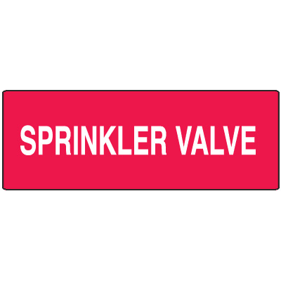 Sprinkler Valve - Anodized Aluminum Sprinkler Sign | Emedco
