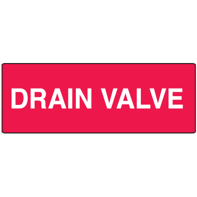 Drain Valve - Anodized Aluminum Sprinkler Sign | Emedco