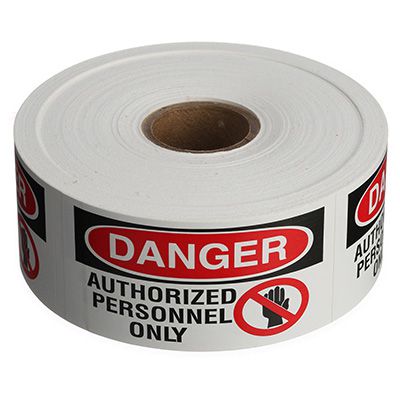 Authorized Personnel Only Labels - Roll of 500 | Seton