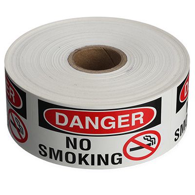 Safety Labels On A Roll - Danger No Smoking|Seton Canada | Seton.ca