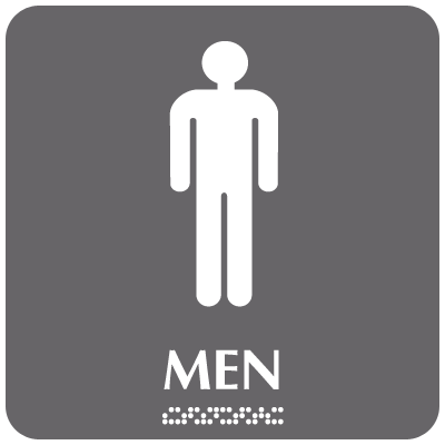Optima Braille Signs - Men | Emedco