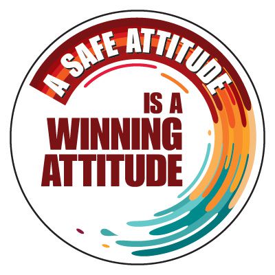 Hard Hat Labels - A Safe Attitude, Safety Training | Emedco