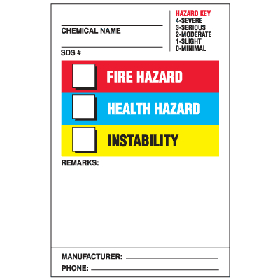 HMIS Labels - Written Remarks | Emedco