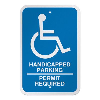 Handicap Signs - Permit Required (Symbol of Access)|Seton Canada