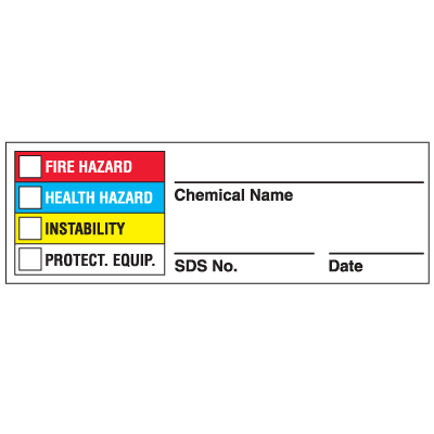 HMIS Labels - SDS No. | Emedco