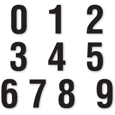 Magnetic Number Set, Warehouse Supplies, Vinyl Numbers | Emedco