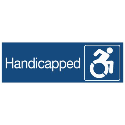 Handicapped (Dynamic Accessibility) - Engraved Restroom Signs | Seton.ca