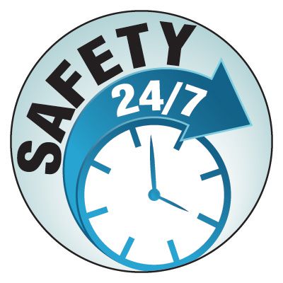 Safety Hard Hat Labels - Safety 24/7, Safety Training | Emedco