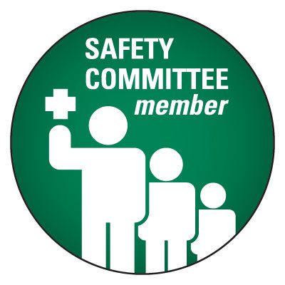 Safety Hard Hat Labels - Safety Committee Member|Seton Canada | Seton.ca