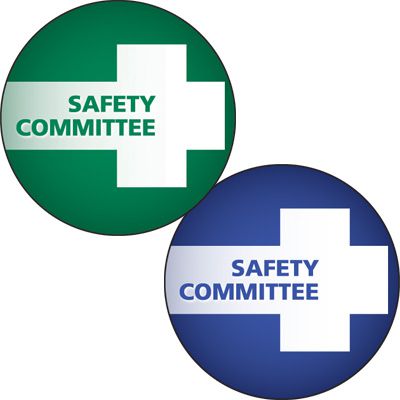 Safety Hard Hat Labels - Safety Committee | Emedco