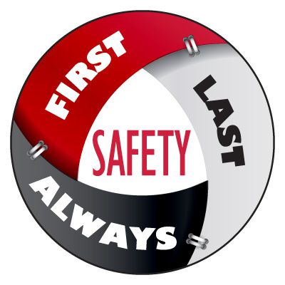 Safety Hard Hat Labels - Safety First Last Always | Seton