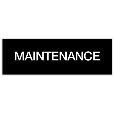 Maintenance - Engraved Standard Wording Signs|Seton Canada | Seton.ca