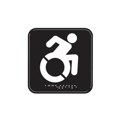 Dynamic Accessibility Symbol - ADA Braille Tactile Signs | Emedco