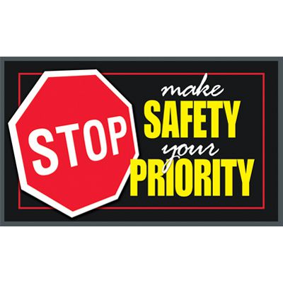 Make Safety Your Priority Message Mat | Emedco