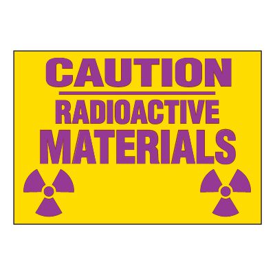 Chemical Radiation Labels - Caution Radioactive Materials | Emedco
