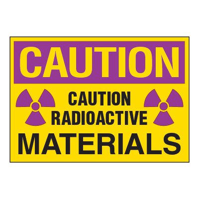 Chemical Radiation Labels - Radioactive Materials | Emedco