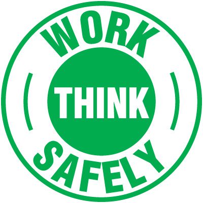 Safety Training Labels - Work Think Safely | Emedco