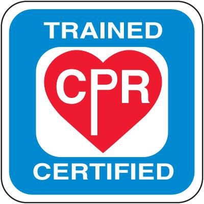 Safety Training Labels - Trained CPR Certified | Emedco
