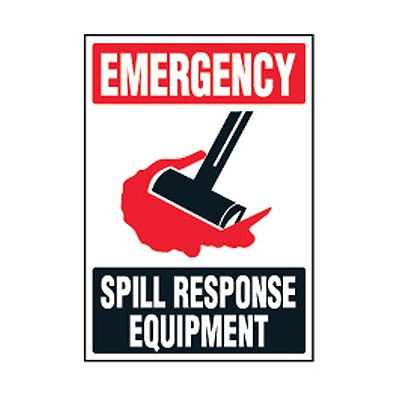 Chemical Safety Labels - Emergency Spill Response, Vinyl | Emedco