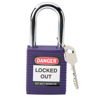 Safety Padlock: Purple, 1.5 in Shackle | Seton