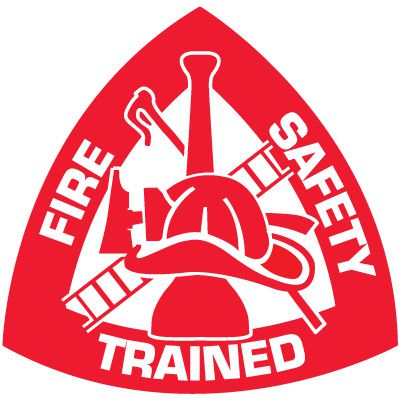 Safety Training Labels - Fire Safety Trained | Emedco