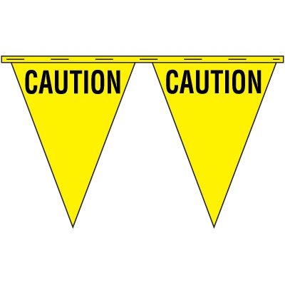 Caution Safety Pennants | Emedco