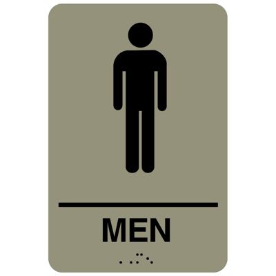 Man - Braille Restroom Signs, ADA Signs, Economy Signs | Seton | Seton.ca