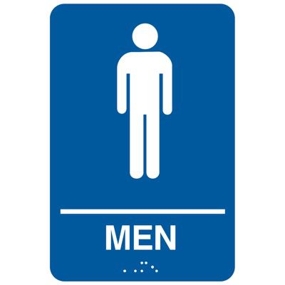 Man - Braille Restroom Signs, ADA Signs, Economy Signs | Seton | Seton.ca
