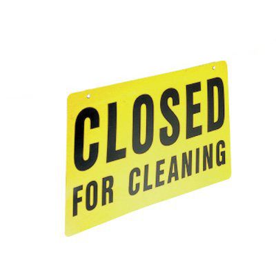Safety Pole System Sign - Closed For Cleaning | Seton