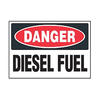 Chemical Safety Labels - Danger Diesel Fuel, Vinyl Labels | Emedco