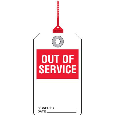 Out of Service - Safety Tag with Self-Locking Seal | Seton
